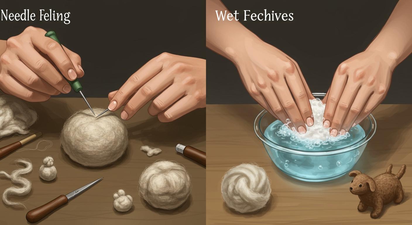 Differences and Uses of Needle Felting and Wet Felting – Pawimprint